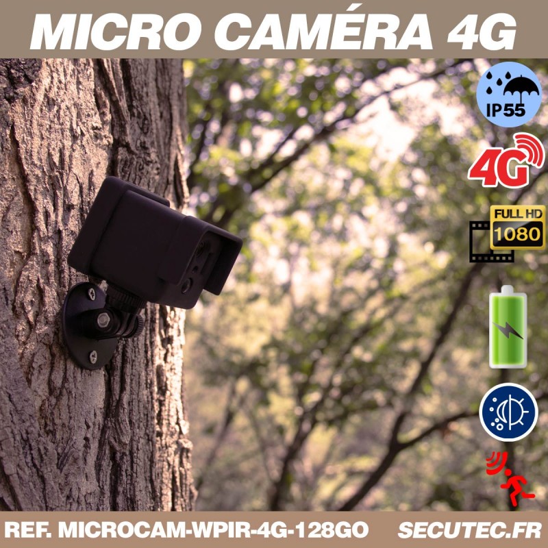 Kit micro caméra 4G HD 1080P longue autonomie avec détection de ...