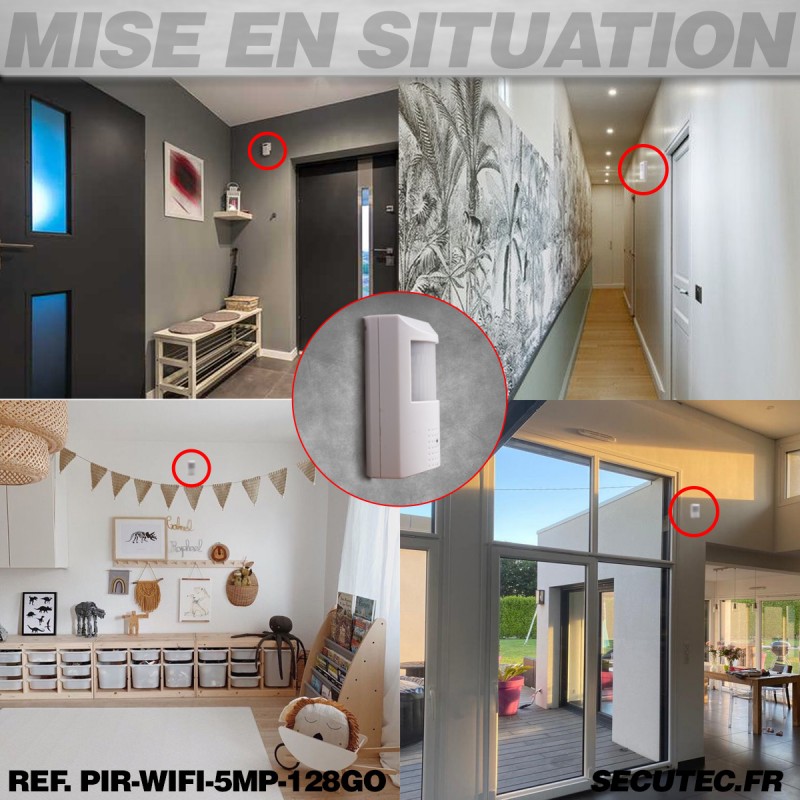 Détecteur de présence avec micro caméra IP POE WIFI accès à distance ...