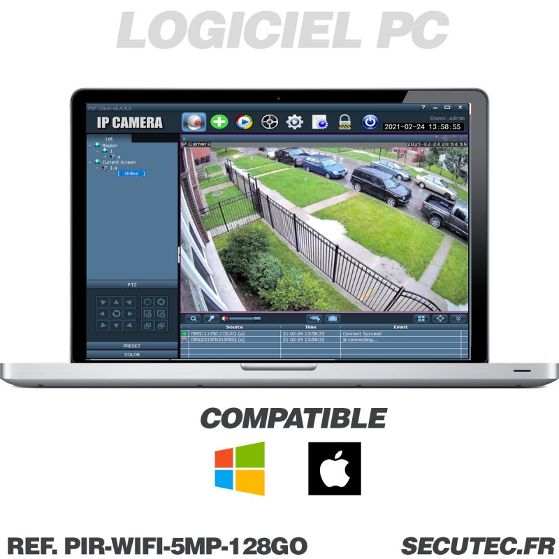Détecteur de présence avec micro caméra IP POE WIFI accès à distance ...