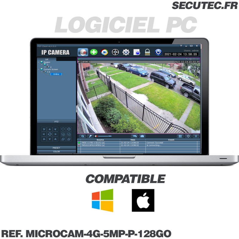 Micro caméra pinhole IP 4G à intégrer accès à distance via iPhone ...