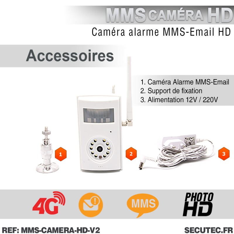 Caméra MMS Email HD 5Mpx avec capteur PIR et alarme