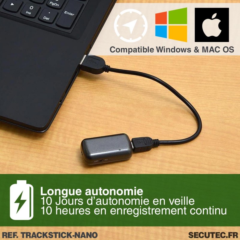 Mini GPS Data Logger longue autonomie - Compact, précis, léger