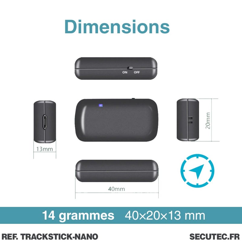 Mini GPS Data Logger longue autonomie - Compact, précis, léger