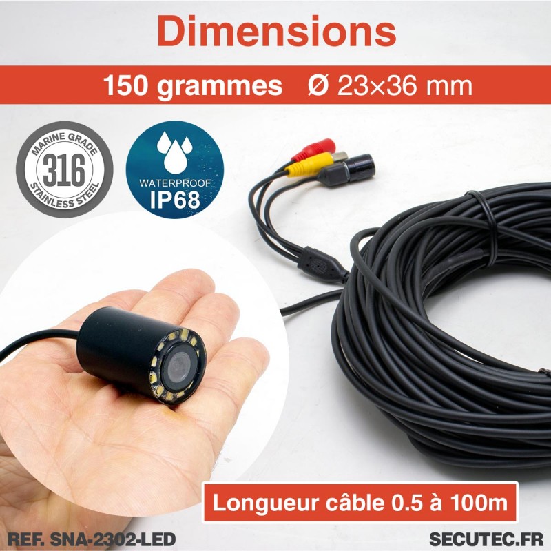 Mini caméra d’inspection waterproof | AHD 1080P | Grand angle 140 ...