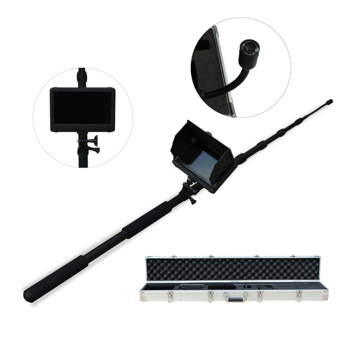 Caméra inspection avec perche 5 mètres waterproof HD 1080 avec écran ...