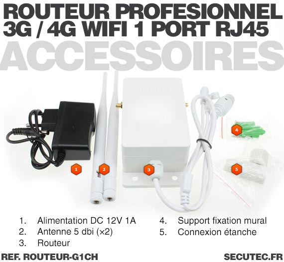 Routeur industriel professionnel waterproof GSM 3G / 4G connexion Wi-Fi ...