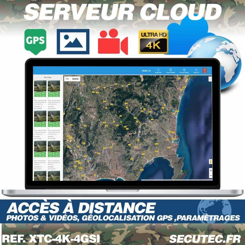 Caméra de chasse 4G UHD 4K IR invisible GPS avec panneau solaire